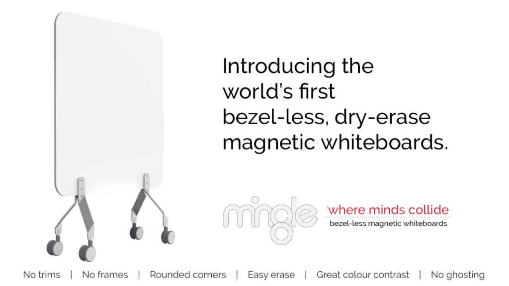 Mingle Board - Double Sided Mobile Whiteboard - Gemklip Design Store